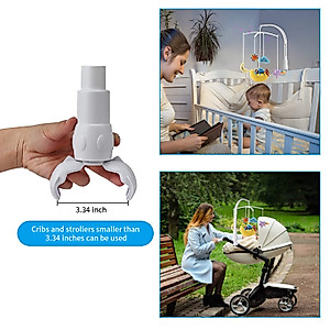 Baby Mobile Holder, 23 Inch Easy-Clamp Crib Mobile, Adorable Baby Crib Mobile with Toy Doll Space Star Moon Slumbers, Infant Stim-Mobile for Cribs