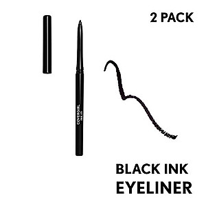 COVERGIRL Ink It! By Perfect Point Plus Waterproof Eyeliner, Black, 2 Count