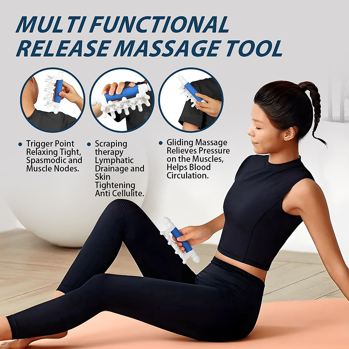 Fascia Massage Tool Blaster for Cellulite - Trigger Points - Muscle Relaxation,Handheld Myofascial Release Tool for Every Part of The Body