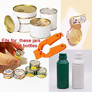 2 Pack 3 in 1 Bottle Can Opener Plastic Water Bottle Opener Jar Opener Twist-Off for Bottle Gripper Weak Hands Children Seniors Elderly Arthritis Sufferers Lid Seal Remover