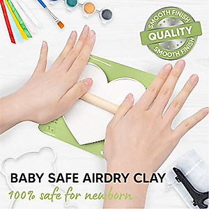 Baby Hand and Footprint Kit - Dog Paw Print Kit, Personalized Baby Footprint Kit, Baby Handprint Ornament Kit, Clay Handprint Ornament Kit for Babies, Baby Shower Gifts for Boys, Girls (with Love)