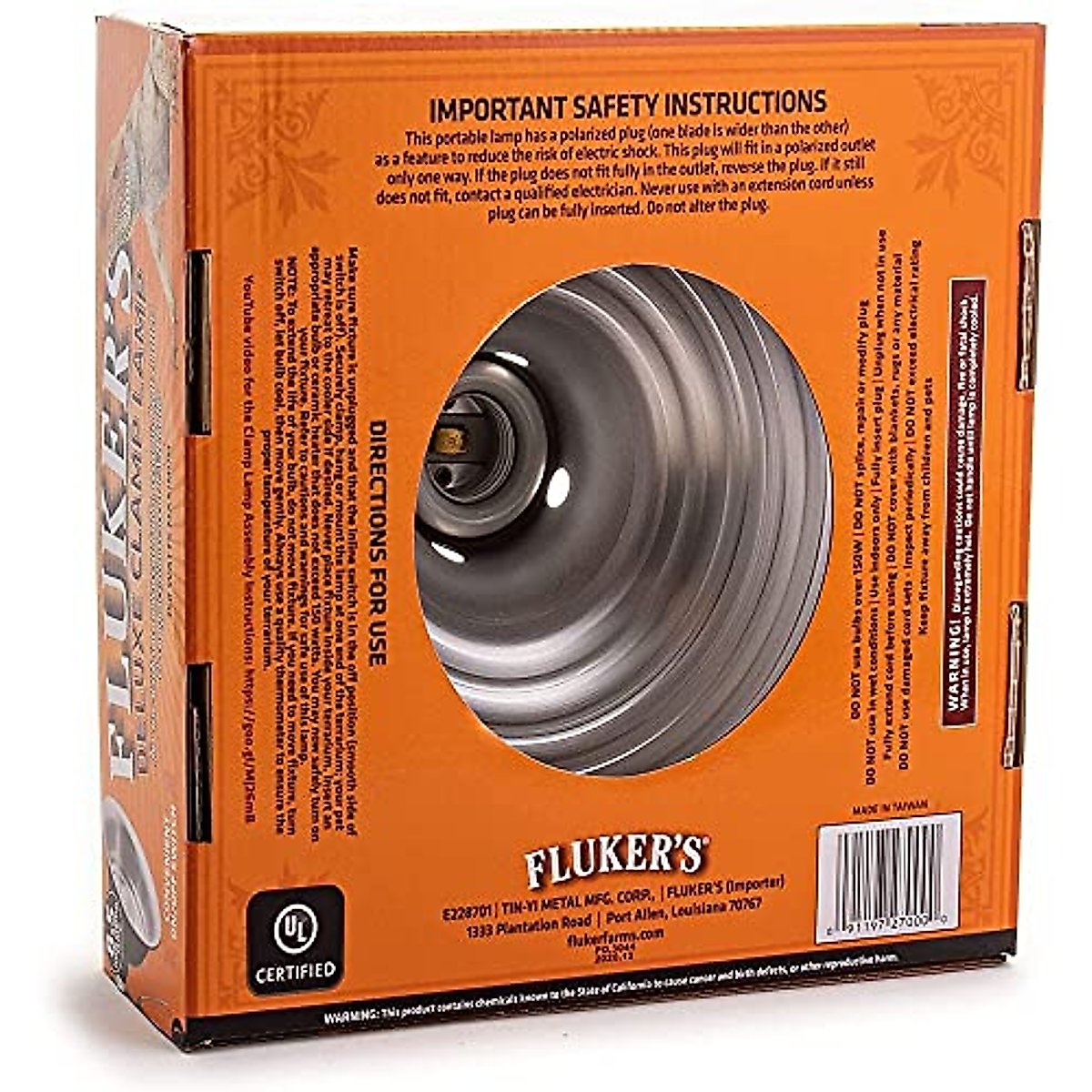 Fluker's Repta-Clamp Lamp with Switch Black 8.5in - Includes Attached DBDPet Pro-Tip Guide