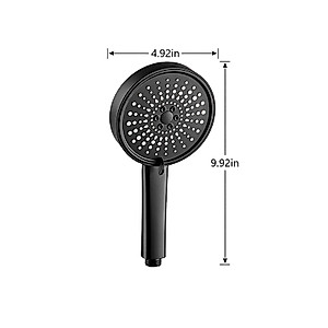Shower Head - High-Pressure Handheld Showerhead with Carbon Filter - Hard Water Softener Filtered Shower Head, High Pressure 5 Spray Modes Handheld Shower Head (10x5in)