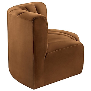 Meridian Furniture 103Saddle-S2B Arc Collection Modern | Contemporary Modular Sofa with Soft Saddle Velvet, Deep Channel Tufting, Modular Design, 60 W x 33 D x 30 H, Saddle