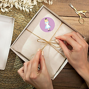 Andaz Press Birthday Chocolate Drop Labels Trio, Fits Kisses Party Favors, Alice in Wonderland - Alice, Cheshire Cat, Happy Birthday, 216-Pack