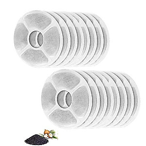 TUOWS Pet Fountain Filters Replacement Cat Water Fountain Filter Activated Carbon Filter for Automatic Water Dispenser Dog Drinking Fountain (16 Pack)