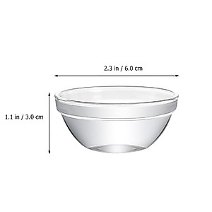 6Pcs Mini Meal Prep Bowls, Glass Ramekins Bowls, Stackable Clear Serving Bowls, Heat Resistant Food Bowls, for Salad, Dessert, Dips, Candy Dishes, Stackable and Dishwasher Safe, 2.3 Inches