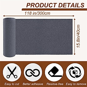 MEILANHUI Cat Scratching Mat, 118" x 15.8" Cat Scratch Furniture Protector Trimmable Self Adhesive Couch Protector from Cat Claws,Decorative Cat Tree, Cat Scratching Post and Cat Wall Furniture