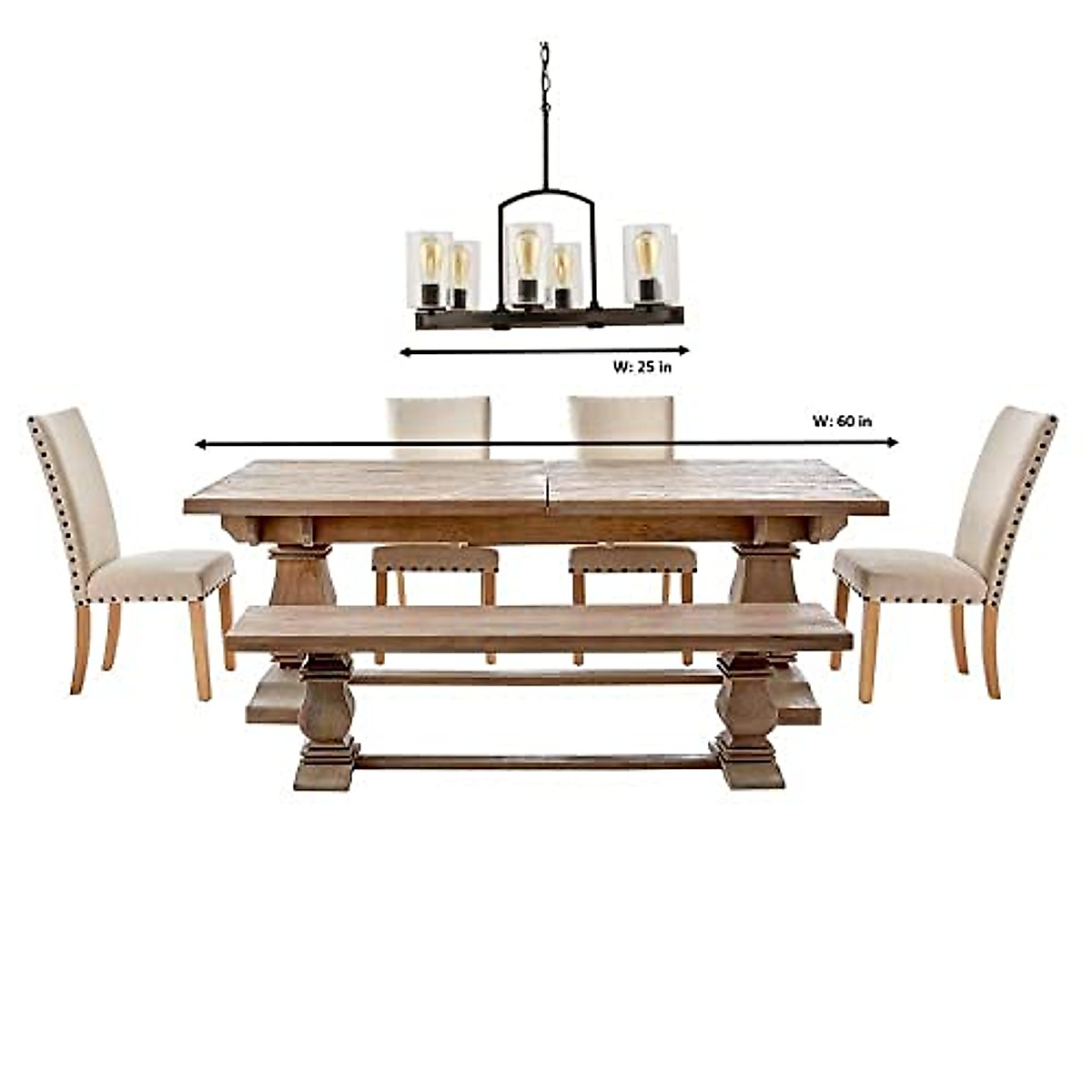 Newbury Manor Collection 6-Light Vintage Bronze Chandelier