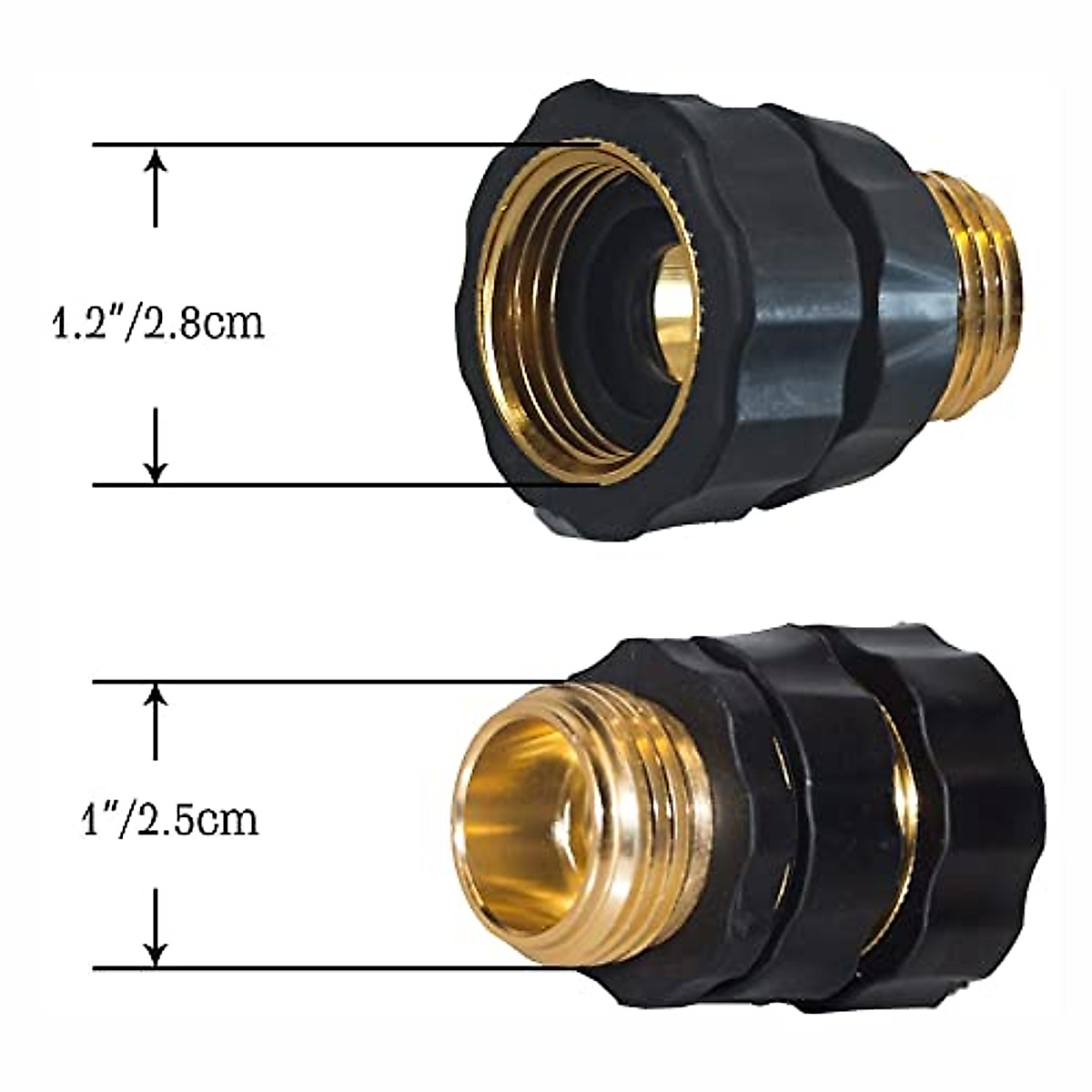 NEROSUN 3/4 Inch Garden Hose Quick Connector, 6 Set Male and Female Quick Connect Garden Hose Fittings