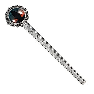 Retro Bookmark with Ruler, Book Markers for Student Kids Teacher Book Lovers, Office School Reading Accessories Gifts, Dusk Women Sunset
