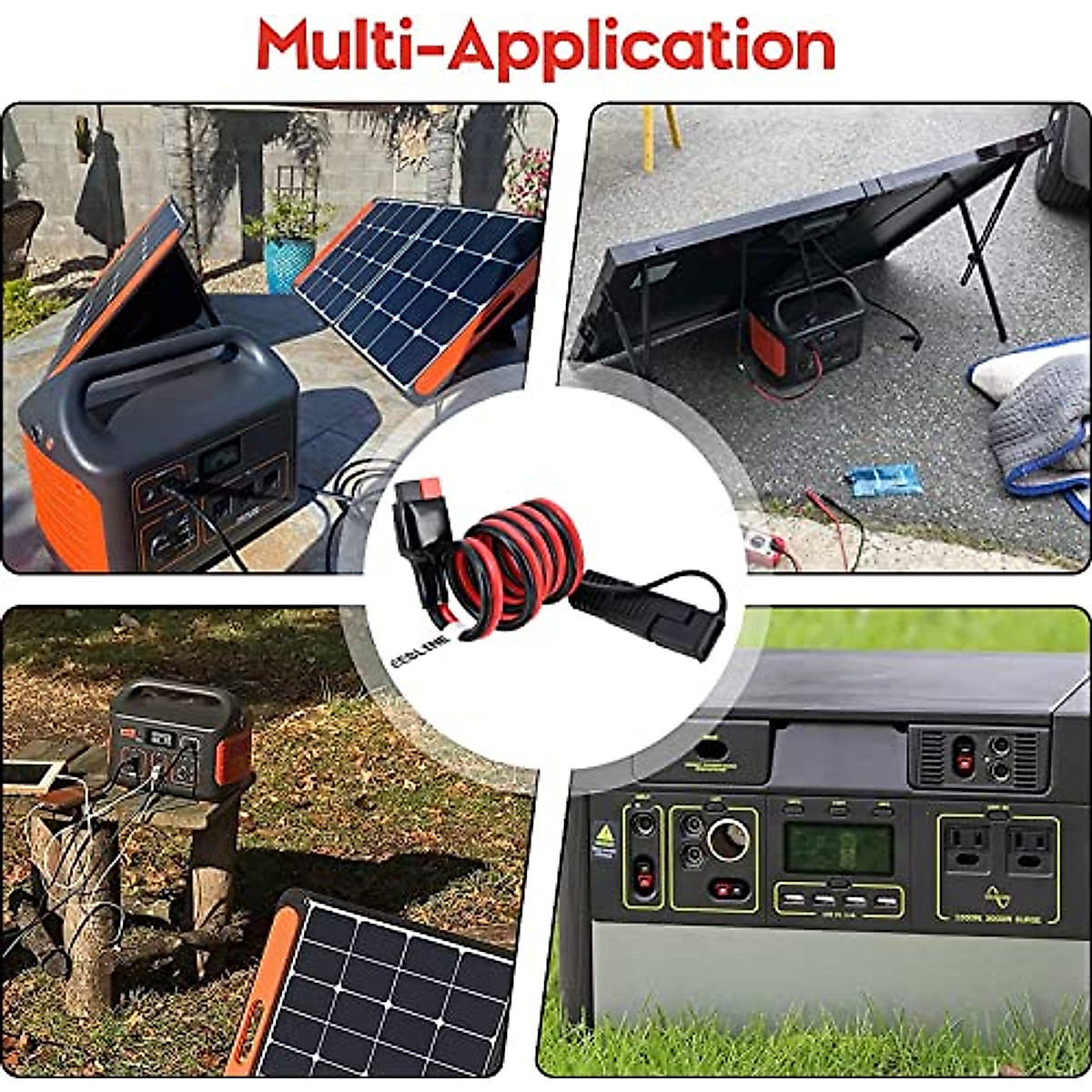 Yeebline SAE Anderson Connector, 2FT 12AWG 45A Anderson Connector Adapter to SAE Extension Cable Cord for Goal Zero Yeti, Suaoki, Renogy Portable Solar Generator Power Station