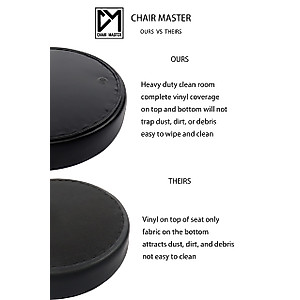 Chair Master Adjustable Chair/Stool for Exam Rooms, Labs, Doctor and Dentist Offices. Easy to Clean! 24"-34" Seat Height. 18" Foot Ring (Tall Bench Height, Black)