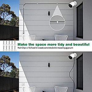 ASKUBSKU Power Extension Cable for Blink Mini Blink100,[10M/33 FT] Micro-USB Charging Cable for Wyze Indoor/Outdoor Security Camera 10 Nail Clips Power Cable for Yi Home Yi Dome Cam Kasa Nest Cam