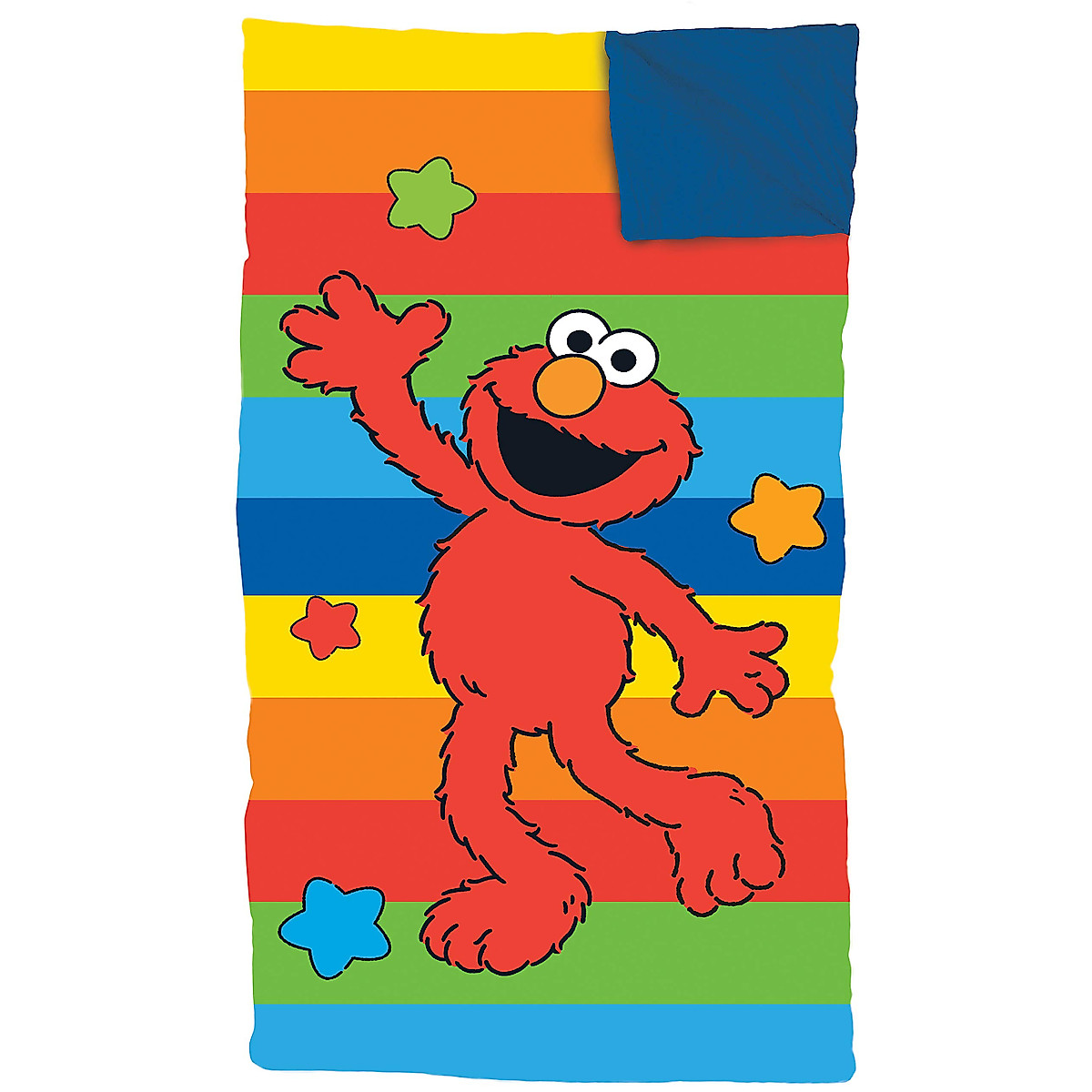 Jay Franco Sesame Street Lets Play Slumber Sack - Cozy & Warm Kids Lightweight Slumber Bag/Sleeping Bag - Featuring Elmo (Official Sesame Street Product)