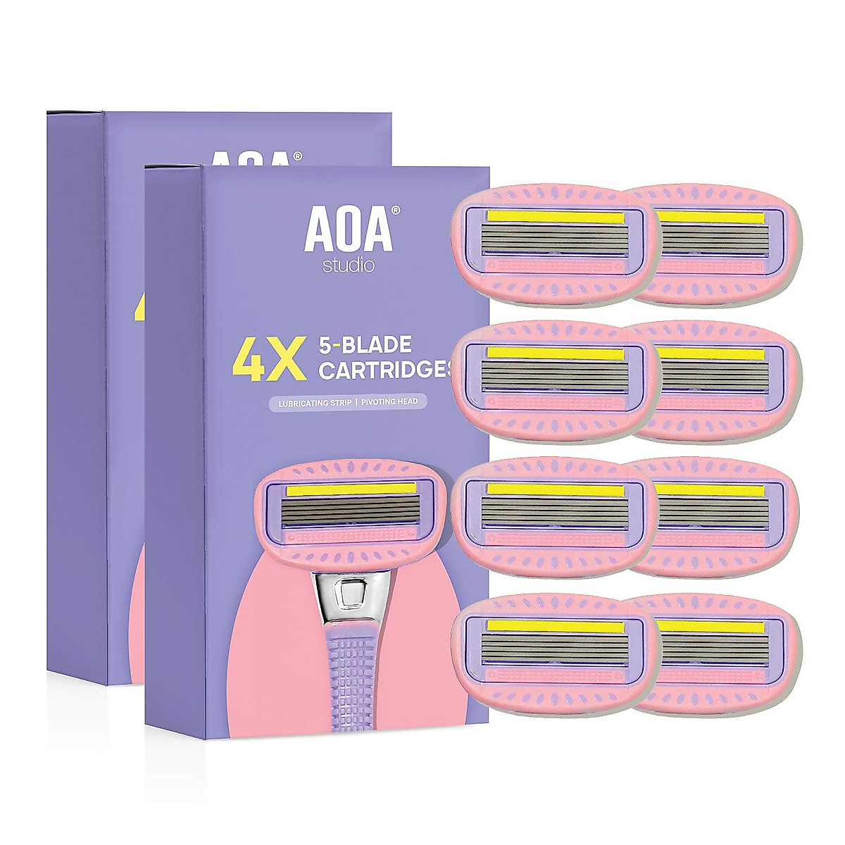 AOA Studio Women's Blade 8 Refills Smooth Shave For Sensitive Skin