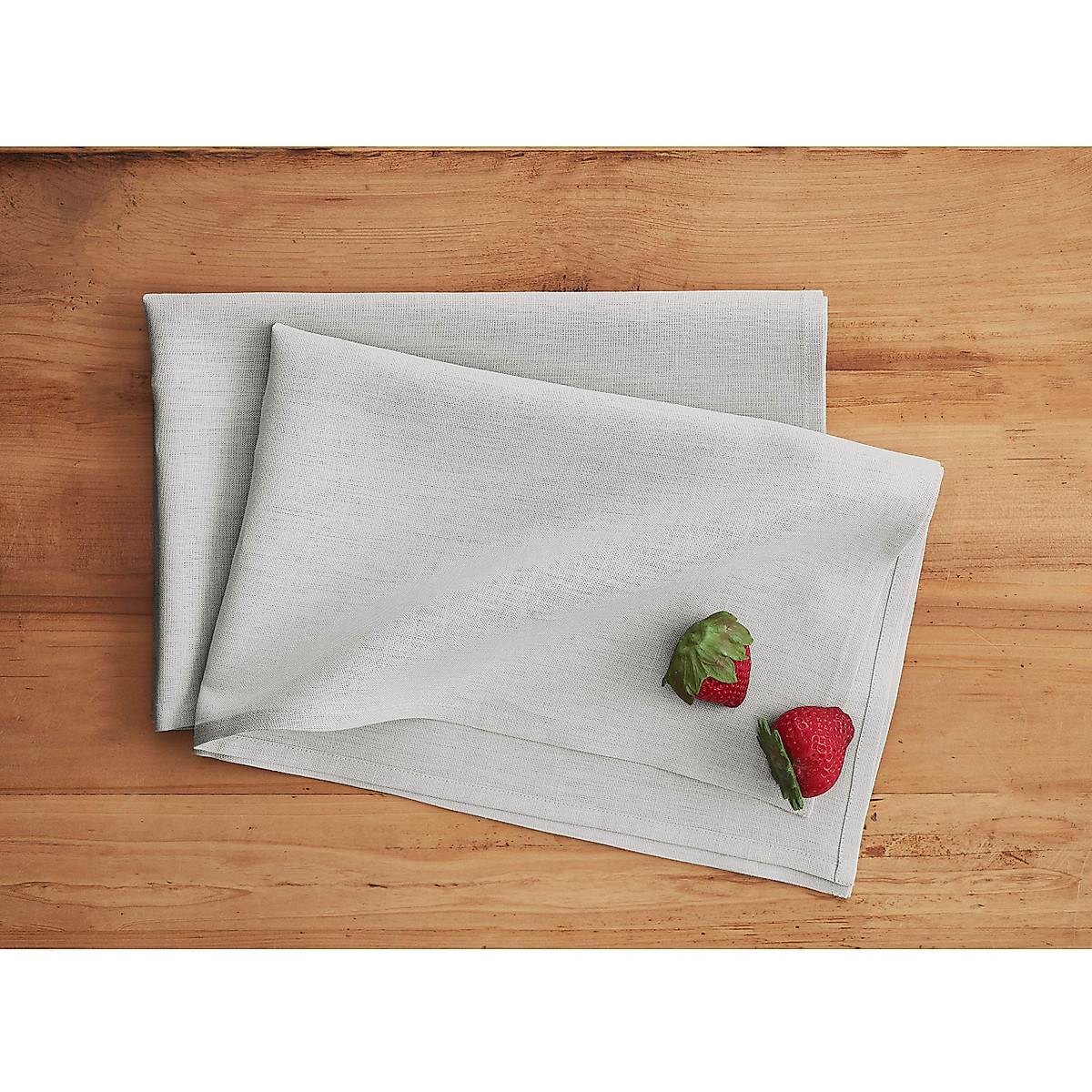 Solino Home Linen Kitchen Towels 17 x 26 Inch – 100% Pure Linen Kitchen/Tea Towels Set of 2 – Handcrafted from European Flax and Machine Washable – Soft Grey