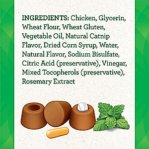 Greenies Feline Pill Pockets for Cats Natural Soft Cat Treats, Catnip Flavor, 1.6 oz. Pack (45 Treats)