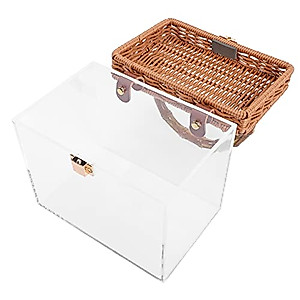 Zerodeko Box makeup travel vanity bag with mirror large desk travel cosmetic case cosmetic cases for traveling transparent storage case skin care storage Bamboo bridesmaid Organizer Acrylic