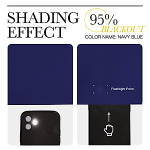 NICETOWN Window Drapes Long Curtains - Living Room Panels Grommet Top Window Treatment for Hall & Guest Room (Navy Blue, 42 inches Wide x 90 inches Long, 2 Pieces)