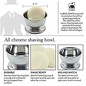 G.B.S Men Deluxe Travelling Kit, Butterfly Double Edge Safety Razor, Chrome Shaving Brush, Soap Bowl, Natural Shaving Soap with Alum Block and Mesh Toiletry Bag