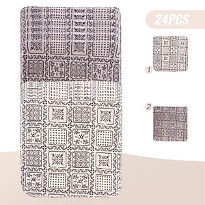 UNIMEIX 24 Pack 11.8 Inch Reusable Paper Towels Washable Roll Zero Waste Reusable Napkins Eco Friendly Paperless Towels for Kichen