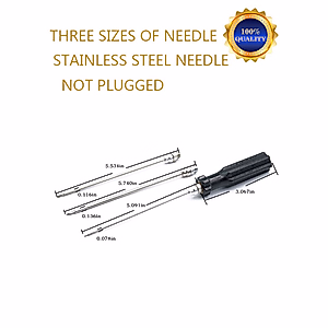 YANDIA Fish Venting Tool Three Sizes of Stainless Steel Needle with Plastic Storage Bin （Fish Will Not Clog The Needle）