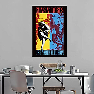 Guns N Roses Use Your Illusion Canvas Art Poster and Wall Art Picture Print Modern Family Bedroom Decor Posters 08x12inch(20x30cm)