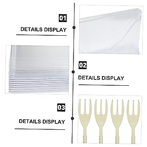 Baluue 10 Sets Box Cake Box Clear Container Cookie Container Mini Cake Cookie Box Triangle Cake Carrier Dessert Packing Box Cake Packing Boxes Cake Packing Containers Plastic Cases Puffs