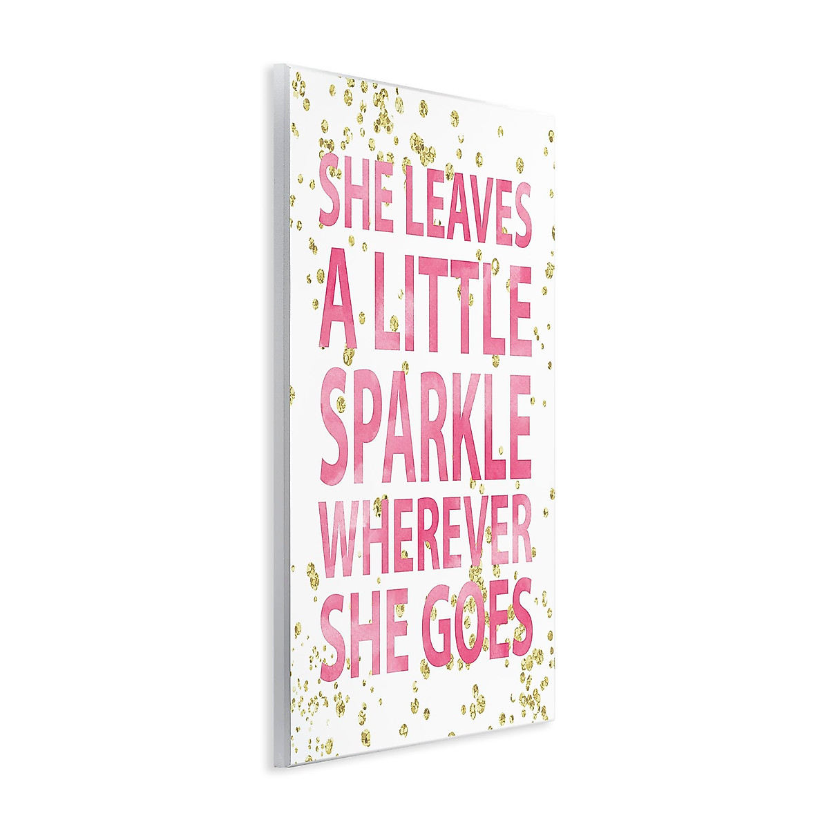 Stupell Industries She Leaves a Little Sparke Wall Plaque, 10 x 15, Design by Artist Susan Newberry Designs