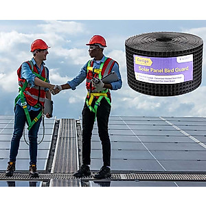 Carligo Solar Panel Bird Guard 6" x 100' with 80 Solar Mesh Screen Fastener Clips, Critter Guard for Solar Panels Pigeon Guard for Bird Proofing Solar Panels, Solar Guard, Solar Pigeon Barrier