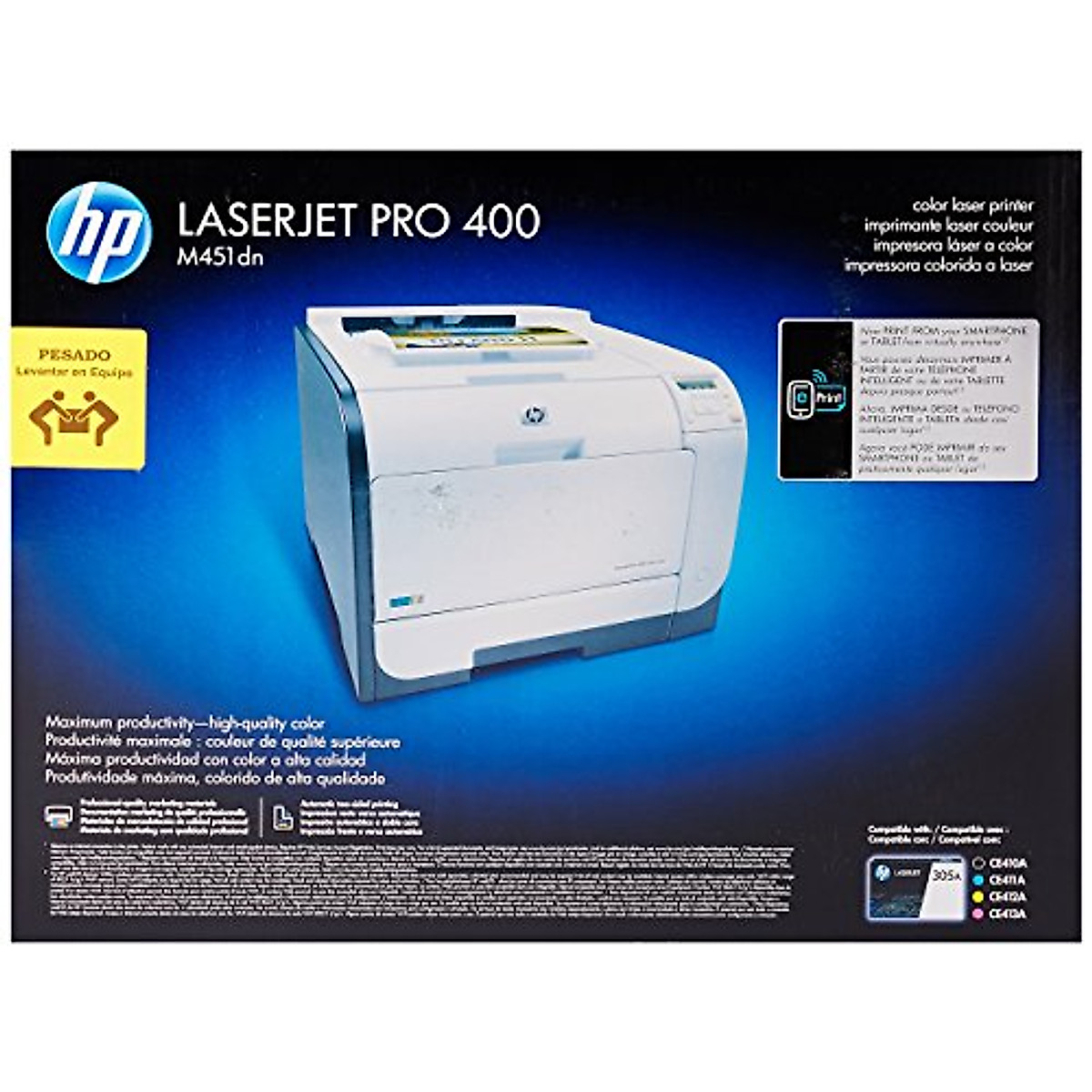 HP Laserjet Pro M451dn Color Printer (Discontinued by Manufacturer) (Renewed)