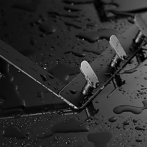 KEGII 2 Pack Foldable Over The Door Hooks, Over The Door Towel Rack, Door Hanger Hook for Hanging Towels, Clothes, Coats, Hats, Robes, Coat Hanger Door for Bathroom, Bedroom, Black