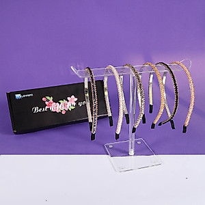 LOVNFC Headband Holder, Hair Accessories Organizer Acrylic Clear Hairband Hair Hoop Display Stand with for Girls Women