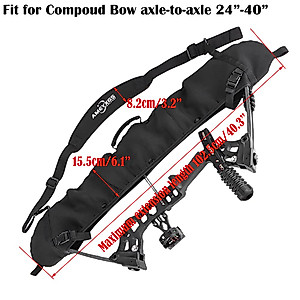 ZSHJGJR Archery Compound Bow Sling String Protector Compound Bow Cams Sling Case Carrying Shoulder Strap Holder Compound Bow Accessories for Outdoor Hunting (black)