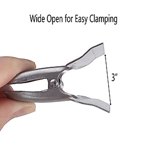 Z ZICOME Heavy Duty Thicker Stainless Steel Chip Bag Clips Clamps, 3-inch (8 Pack)