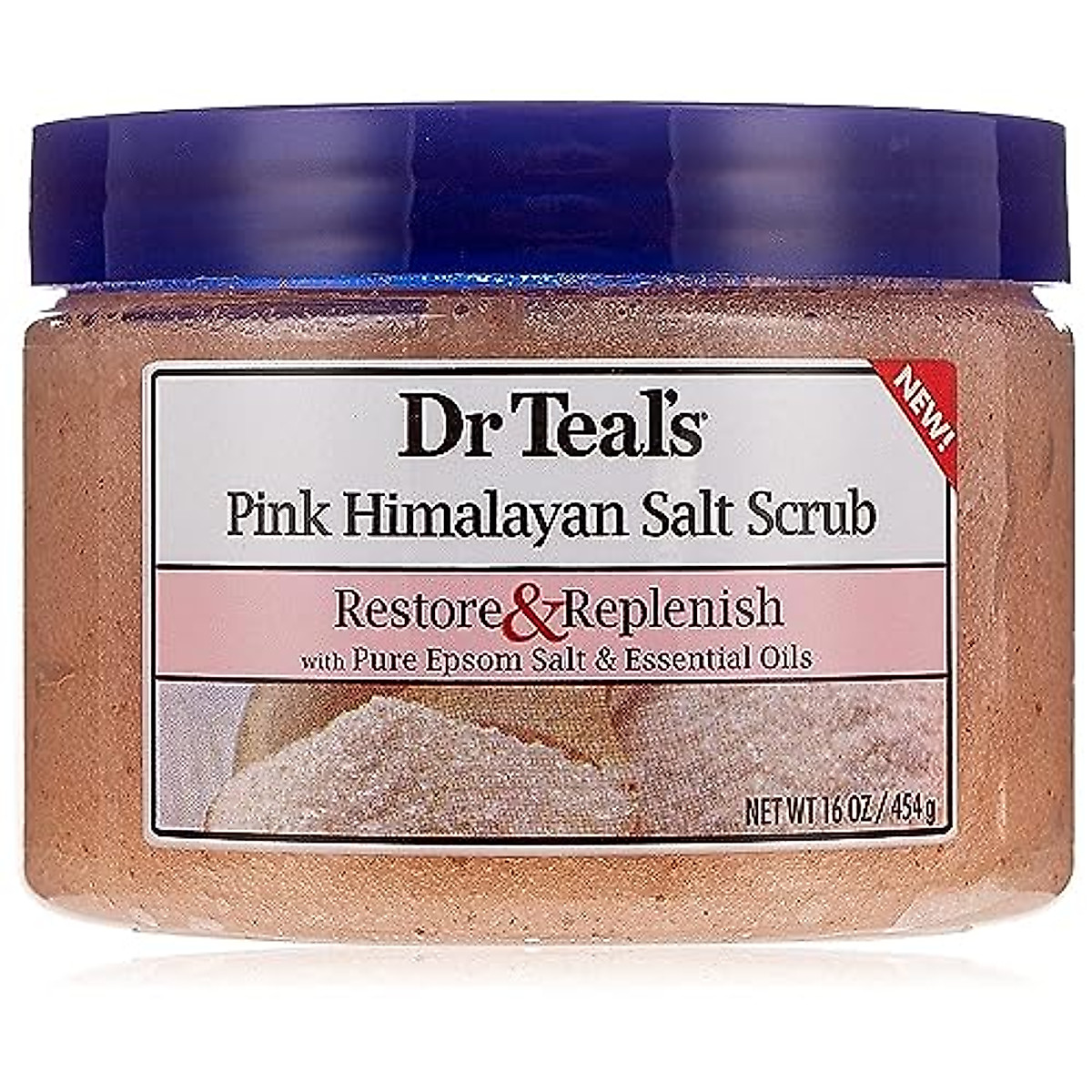 Dr. Teal's Salt Scrub Pink Himalayan Restore 16 Ounce Jar (Pack of 2)