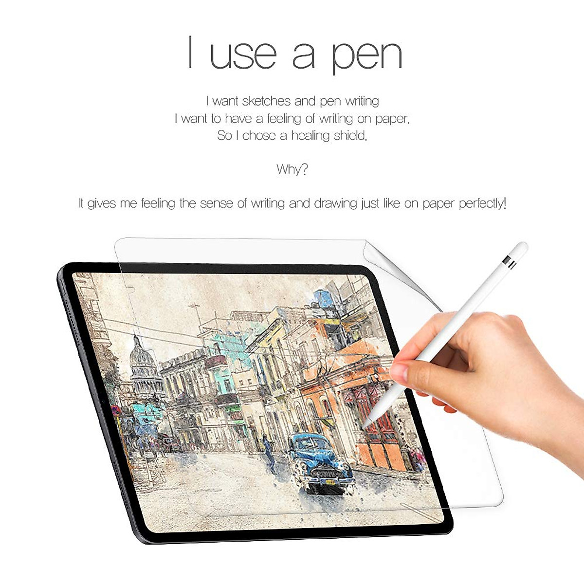 Screen Protector for WACOM Cintiq Pro 16 DTK 1660, Healing Shield Light Anti-Glare Paper Texture Feeling Matte Screen Protector Film-Light Paper Texture