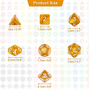 30 Set DND Double-Colors Polyhedron Dice Set for Dungeons and Dragons D&D RPG MTG Table Games D4 D6 D8 D10 D% D12 D20 30 Colors Dice (210 Pieces)