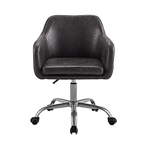Linon Charcoal Upholstered Adjustable Brooklyn Office Chair