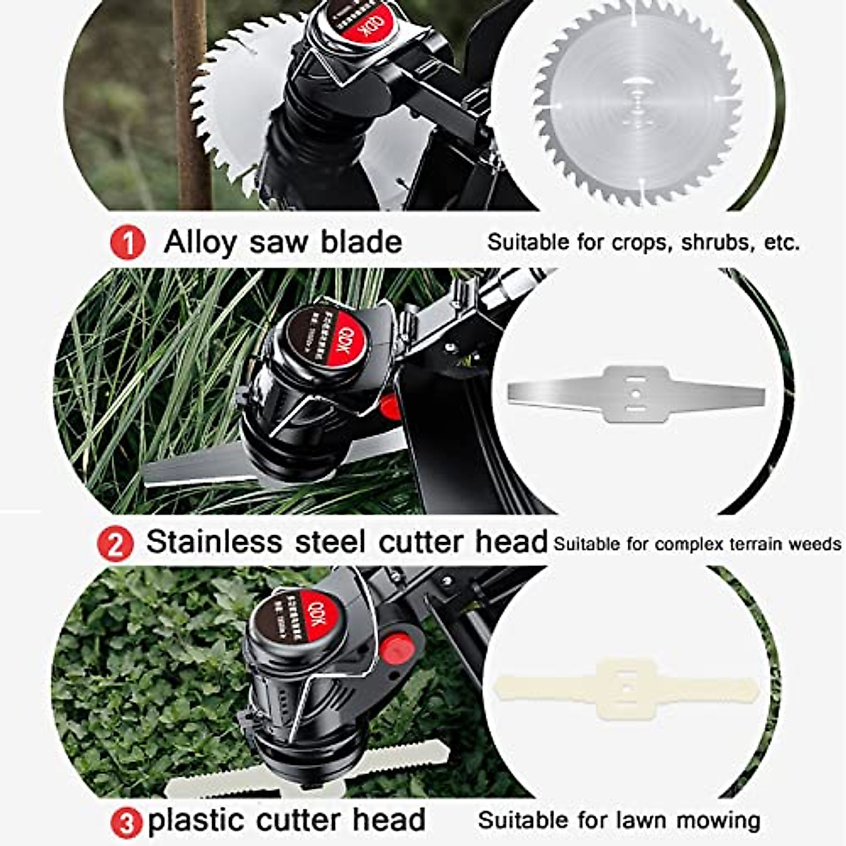 Electric Lawn Mower | 8000mah-13000mah Blade Length: 14.5cm | 100-130cm Length Adjustable Corded Walk-Behind Lawnmower for Small to Medium Gardens Includes Battery Three Blade Chargers