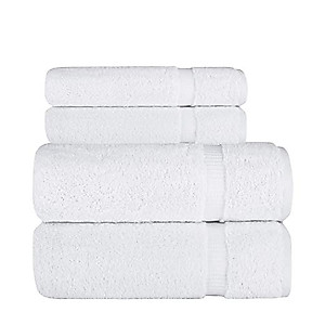 Home and Plan Personalized Towels with Text | 4-Piece Set, 2 Hand Towels (16x30), 2 Wash Cloths (13x13) | Premium Quality Decorative Turkish Cotton | Embroidered in The USA - Custom Text