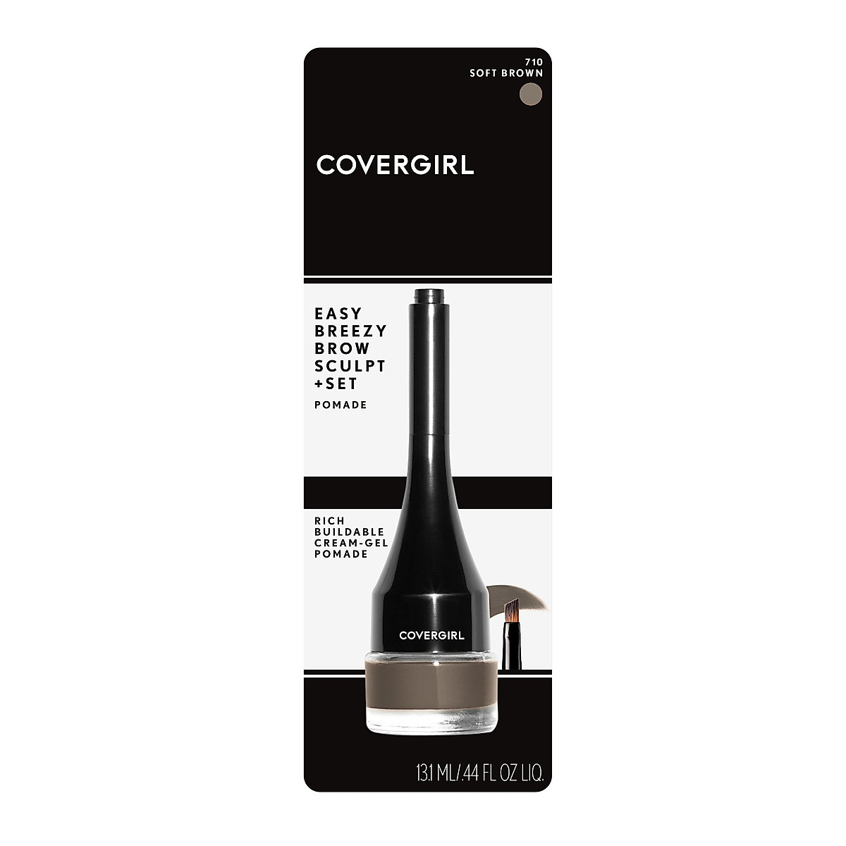 Covergirl Easy Breezy Brow Sculpt and Set Pomade, Soft Brown, 0.44 Fl Oz (Packaging May Vary)