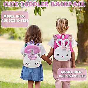 Toddler Backpack for Girls, ChaseChic Cute Cartoon Mini Plush Lightweight Soft Baby Backpack, Daycare backpack, Bunny