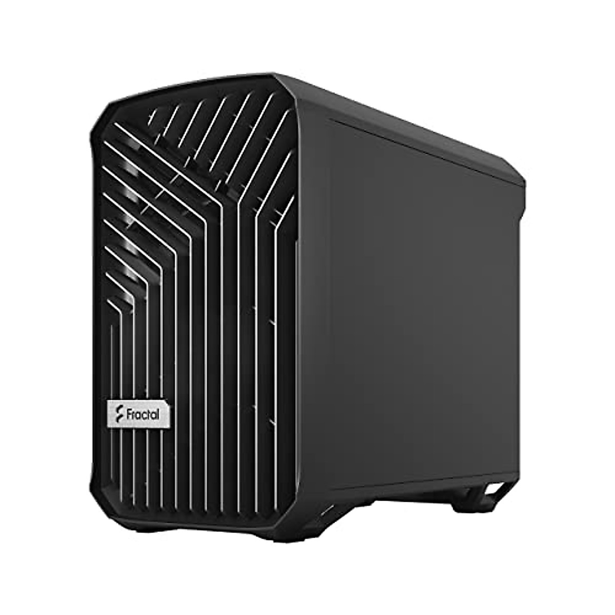 Fractal Design Torrent Nano Black - Solid Side Panel - Open Grille for Maximum air Intake - 180mm PWM Fan Included - Type C - mITX Airflow Mini Tower PC Gaming Case