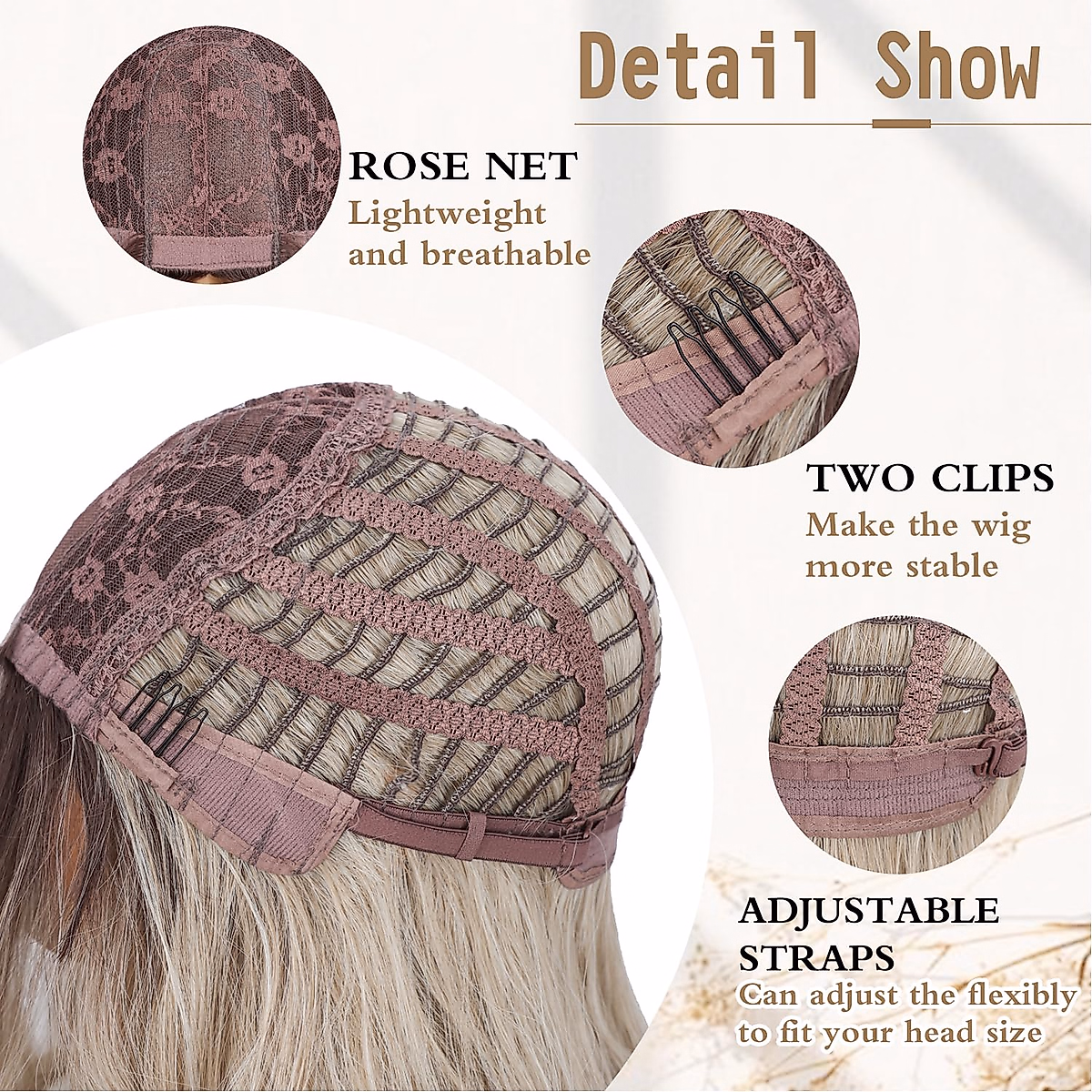 HANYUDIE Ombre Blonde Wig Long Wavy Wig For Women Middle Part Wavy Wigs Synthetic Heat Resistant Party Wigs (Ombre Ash Blonde)