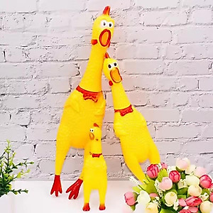 Screamin' Chicken Dog Toy with Squeaker, Durable & Interactive, 15.75 Inch - Perfect for Small, Medium & Large Dogs - American Owned Small Business
