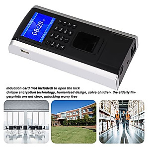 BOTEGRA Time Clock, Passward Attendance Machine Easy to Use USB Interface Fast Identification for Restaurant for Factory