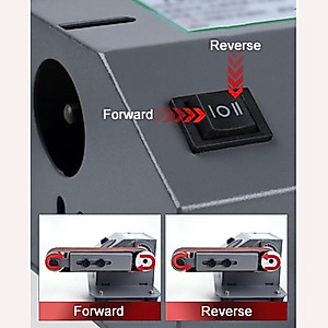 Wet Bench Sander, Mini Electric Knife Sharpener with 10 Pieces Of Sanding Belts, 0-13000RPM Speed Adjustment, for Grinding Polishing Metal, Wood