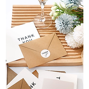 100 PK Bulk Thank You Cards with Envelopes Assorted - 5 x 3.5 Inches Wedding Thank You Cards Baby Shower Bridal Shower Personalized Thank You Notes for Small Business Graduation Funeral Birthday